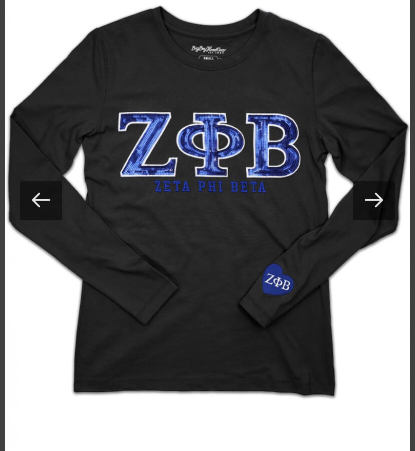 Zeta Longsleeve black tshirt - Wealthy Belief Women Sorority Apparel